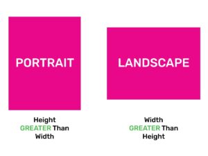 What is the difference between Portrait and Landscape orientation ...