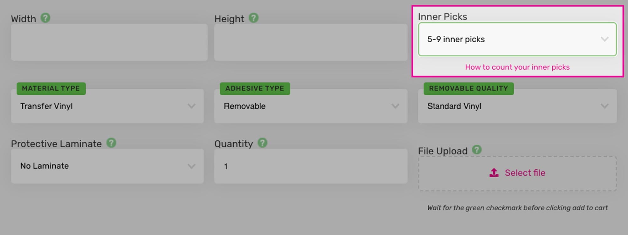 What are transfer sticker "inner picks"? - Want Stickers